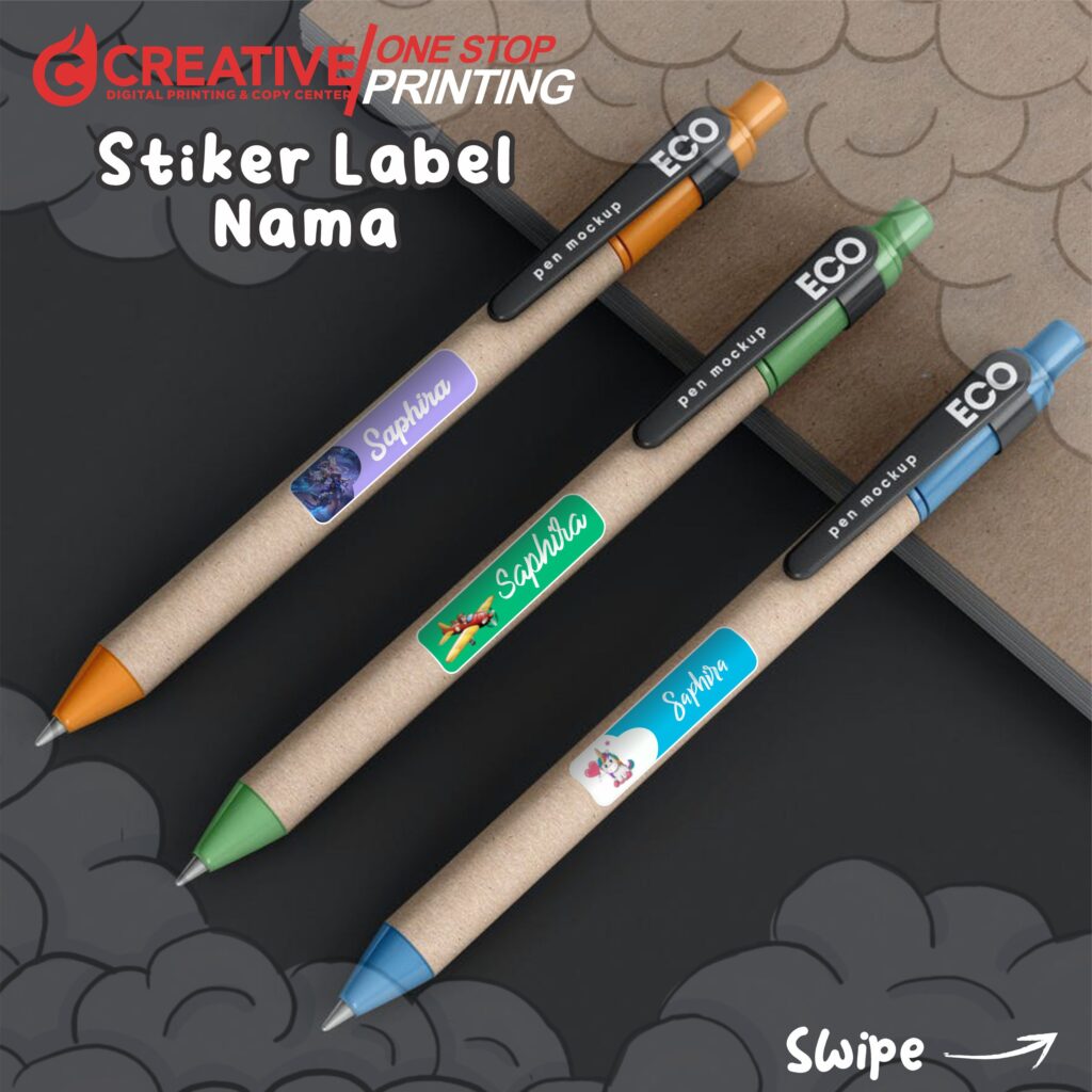 Sticker Label Nama #BackToSchool - Creative Digital Printing