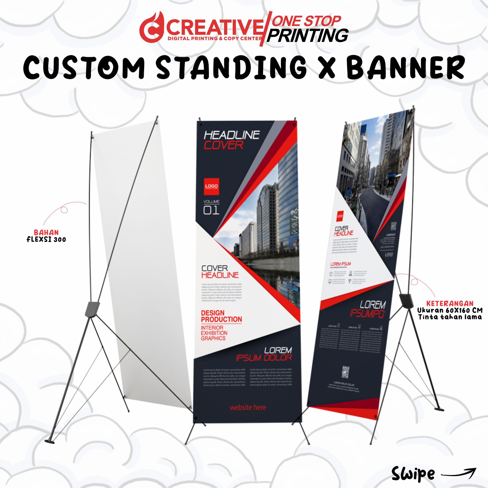 Standing X-Banner 60 x 160 cm - Creative Digital Printing