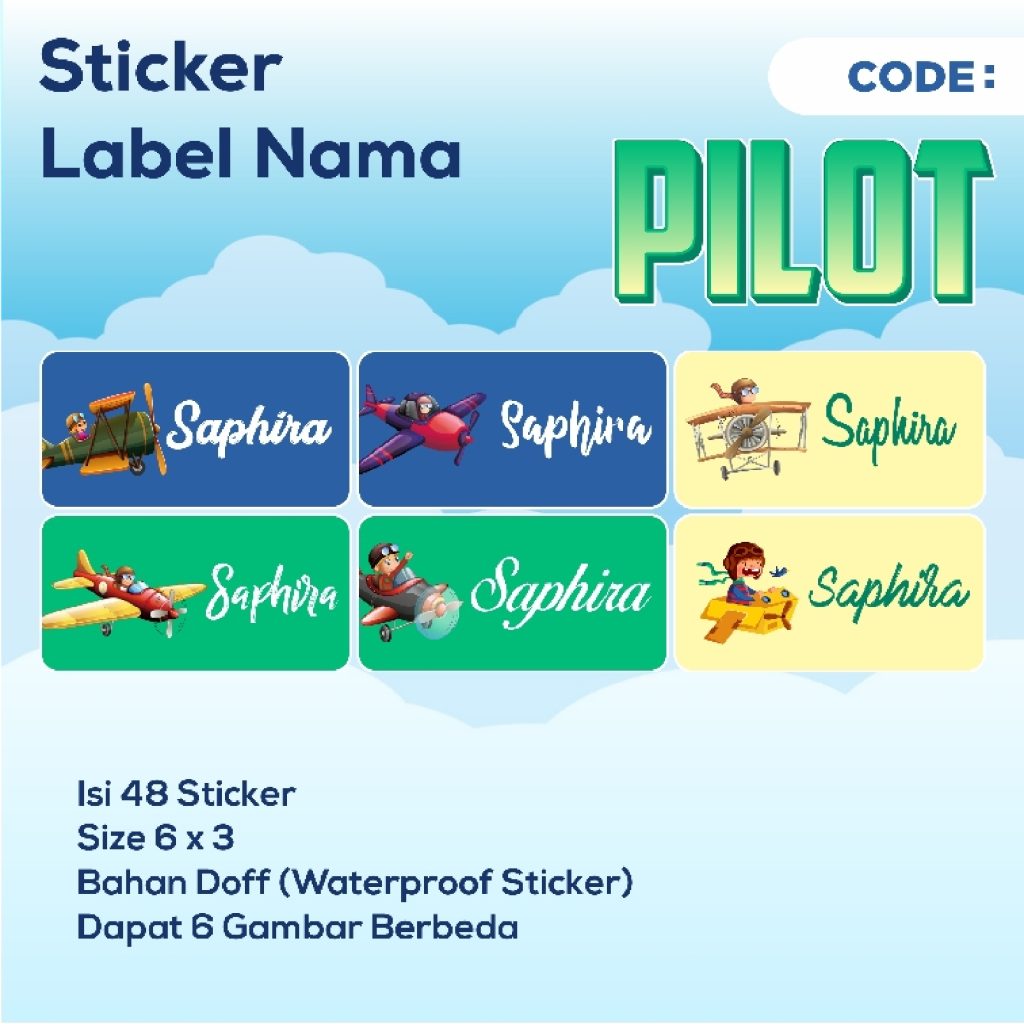 Sticker Nama Buku - Sticker Nama Kotak - Creative Digital Printing