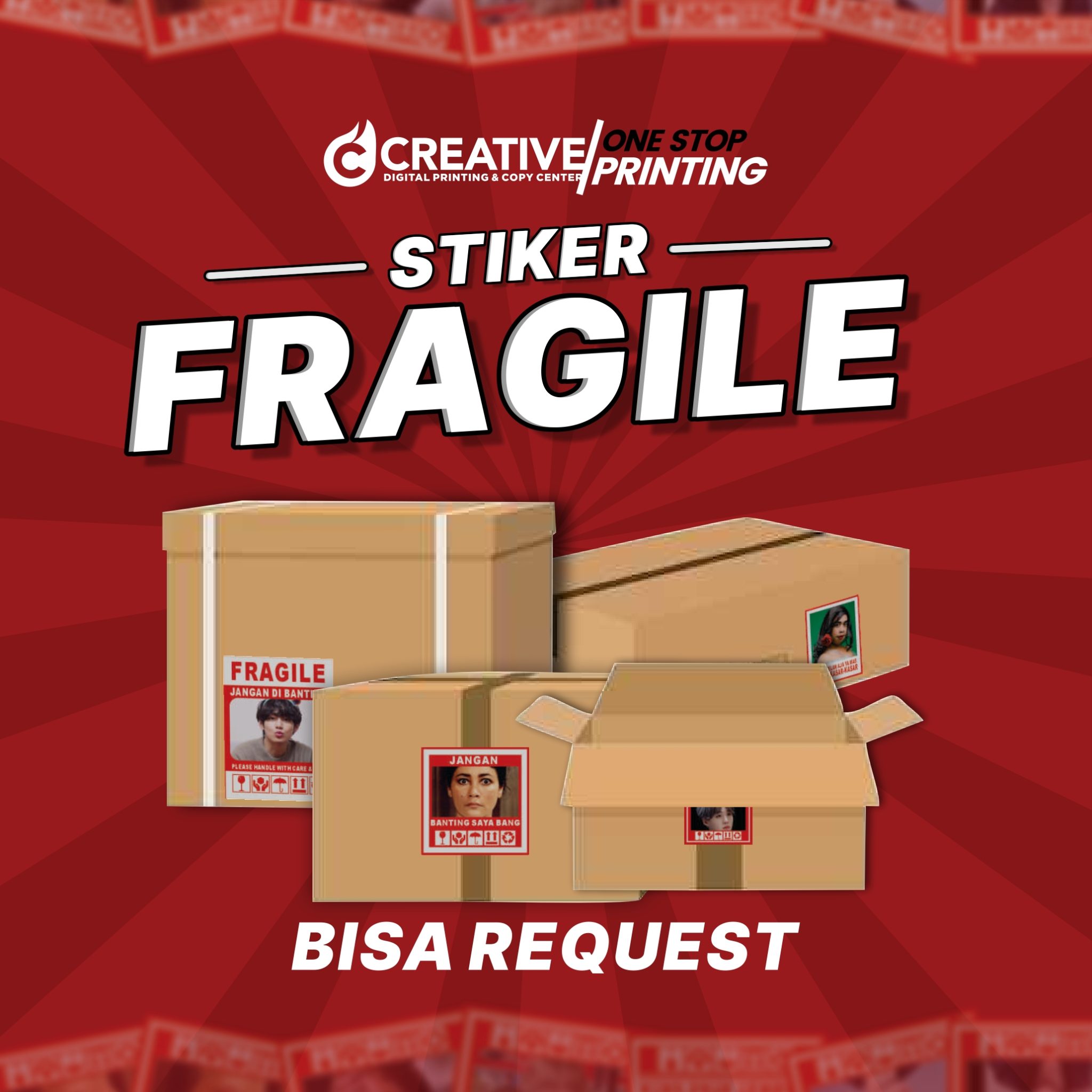Sticker Packing Fragile - Creative Digital Printing