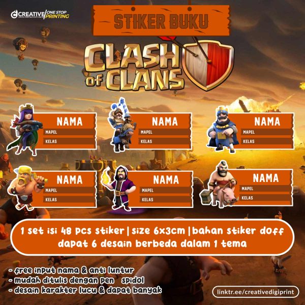 Sticker Nama Buku - Sticker Nama Bentuk - Creative Digital Printing