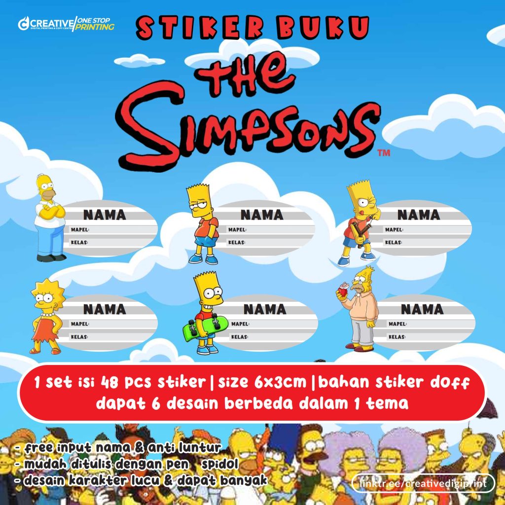 Sticker Nama Buku - Sticker Nama Bentuk - Creative Digital Printing